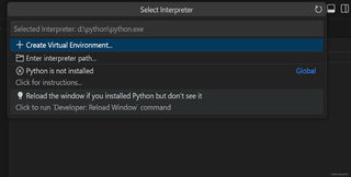 在vscode中一直显示找不到python解释器，如何解决？（相关搜索：python代码）_编程语言-CSDN问答