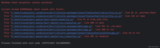 运行bert模型出现Windows fatal exception：access violation_编程语言-CSDN问答