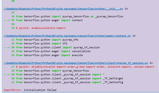 import tensorflow as tf报错ImportError: initialization failed怎么解决_编程语言-CSDN问答