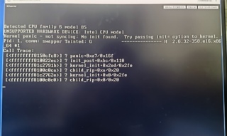 Redhat启动时出现detected cpu family 6 model 85_服务器-CSDN问答