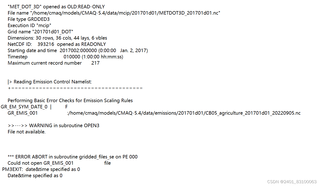 cmaq跑cctm报错Could not open GR_EMIS_001 file_运维-CSDN问答