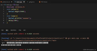 关于#vscode#的问题：在platformio.ini 里设置了monitor_speed,monitor_encoding也换成utf ...