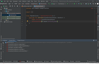 Android 新建项目飘红，Unresolved reference: setContentView_移动开发-CSDN问答