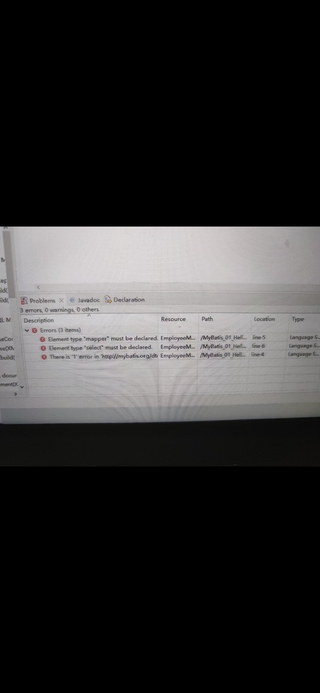 在mybatis中,声明xml文件时候,为什么会报element Type Mapper 必须被声明 Java Csdn问答