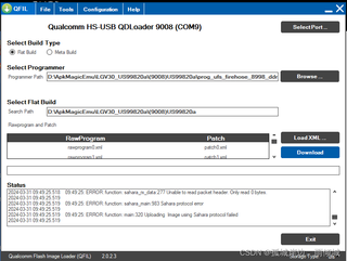 高通9008烧录的时候出现错误代码，error:function:main:320,shara_983 shara protocol error_其他-CSDN问答