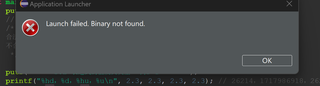 Launch failed.Binary not found._编程语言-CSDN问答