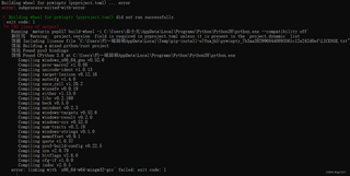 preparing metadata (pyproject.toml)did not run_编程语言-CSDN问答