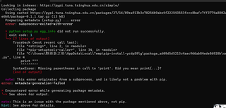python setup.py egg_info did not run successfully._编程语言-CSDN问答